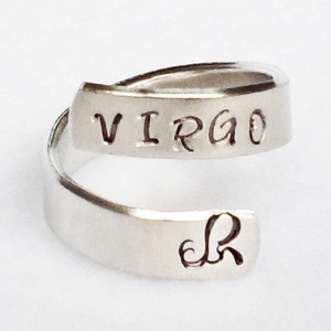 Virgo Personalized Zodiac Ring Personalized Ring Custom - Etsy