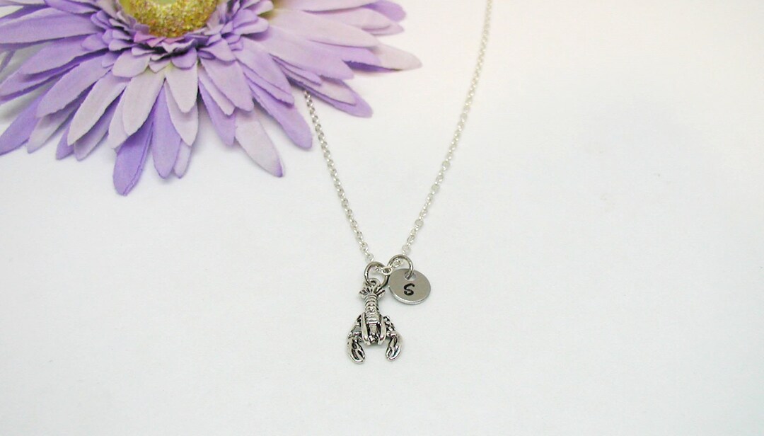Lobster Necklace, Lobster Jewelry, Lobster Pendant, Crayfish Charm ...