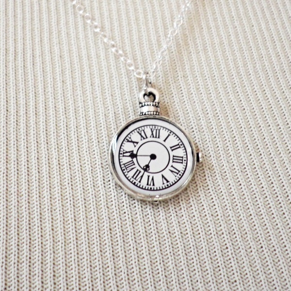 Clock Necklace - Etsy