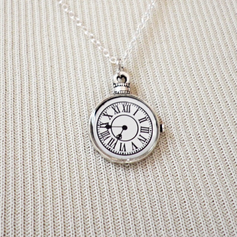 Clock Necklace - Etsy