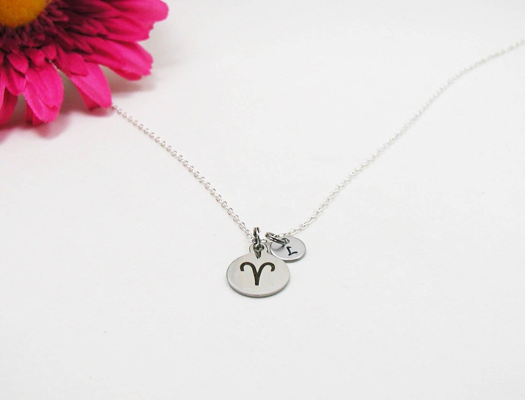 Silver Aries Necklace, Zodiac Necklace, Astrology Necklace Gift, Zodiac ...
