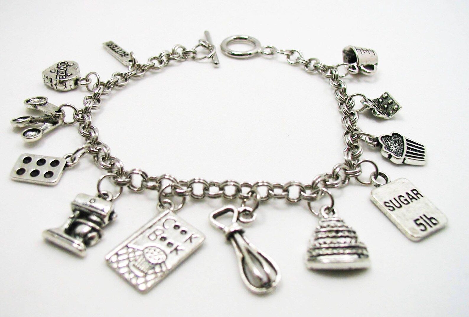 Baking Charm Bracelet, Baking Bracelet Gift, Cooking Charm Bracelet ...
