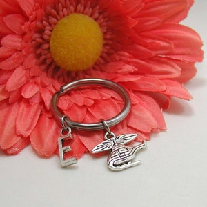 Helicopter Keychain, Helicopter Key Chain, Initial Keychain ...