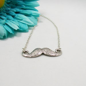 Mustache Necklace, Moustache Charm Necklace, Movember Charm, Geeky Gift ...