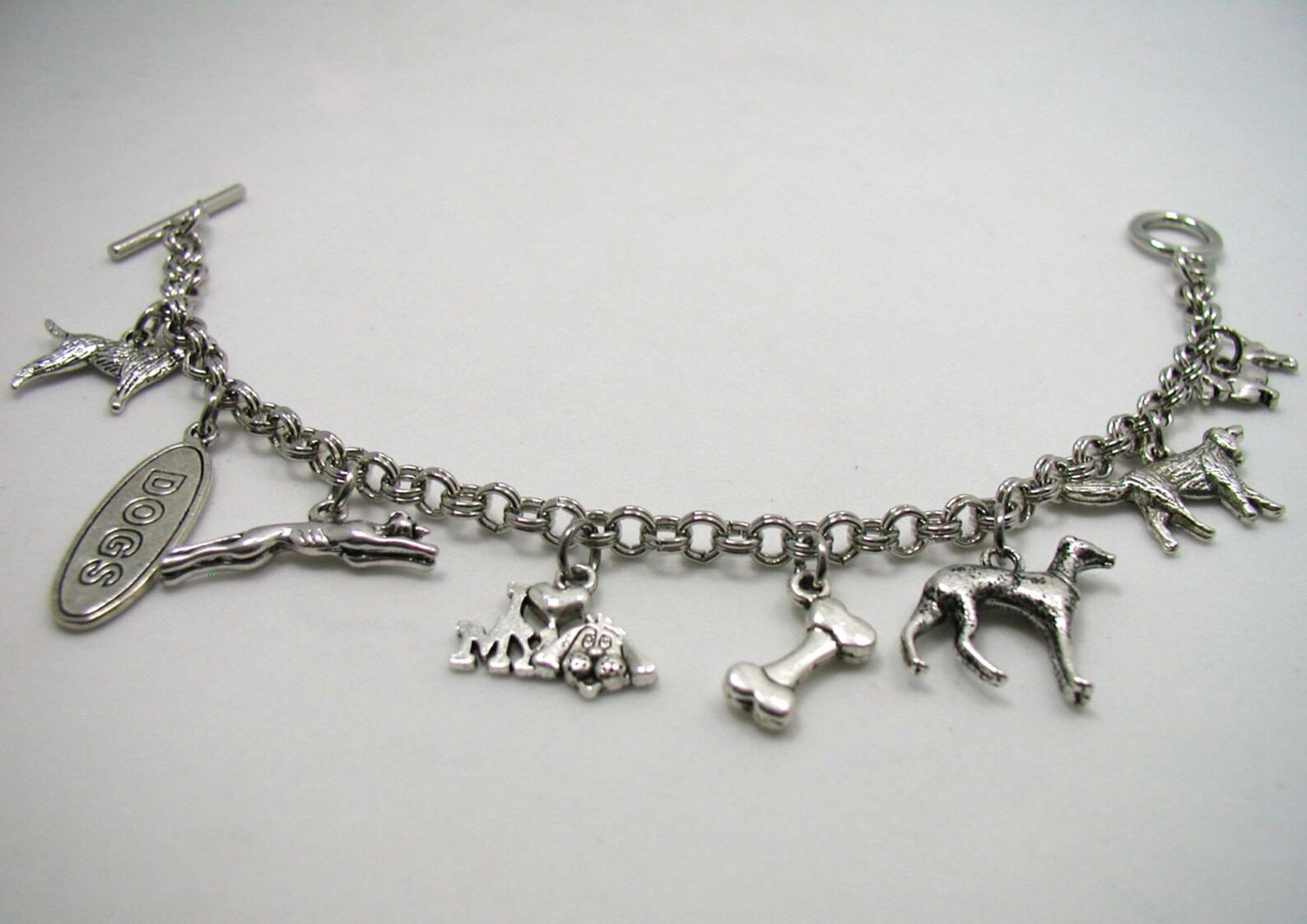Dog Charm Bracelet Dog Bracelet Dog Lover Charm Bracelet - Etsy