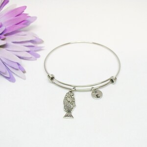 Fish Bracelet, Fish Bangle, Fish Jewelry, Expandable Bracelet, Fish ...