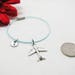 Airplane Bracelet, Silver Airplane Bangle, Initial Charm, Plane Jewelry, Initial Bracelet ...