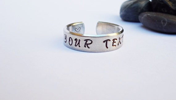 Custom Ring Personalized Ring Adjustable Ring - Etsy