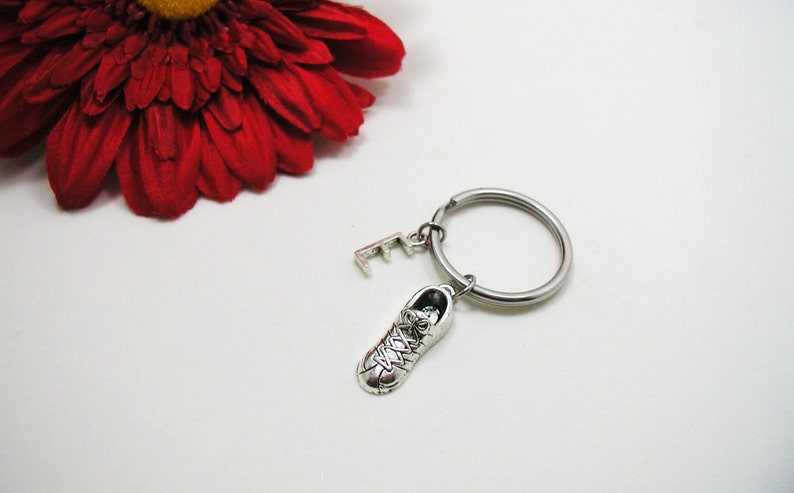 Marathon Shoe Keychain, Marathon Shoe Key Chain, Initial Keychain ...