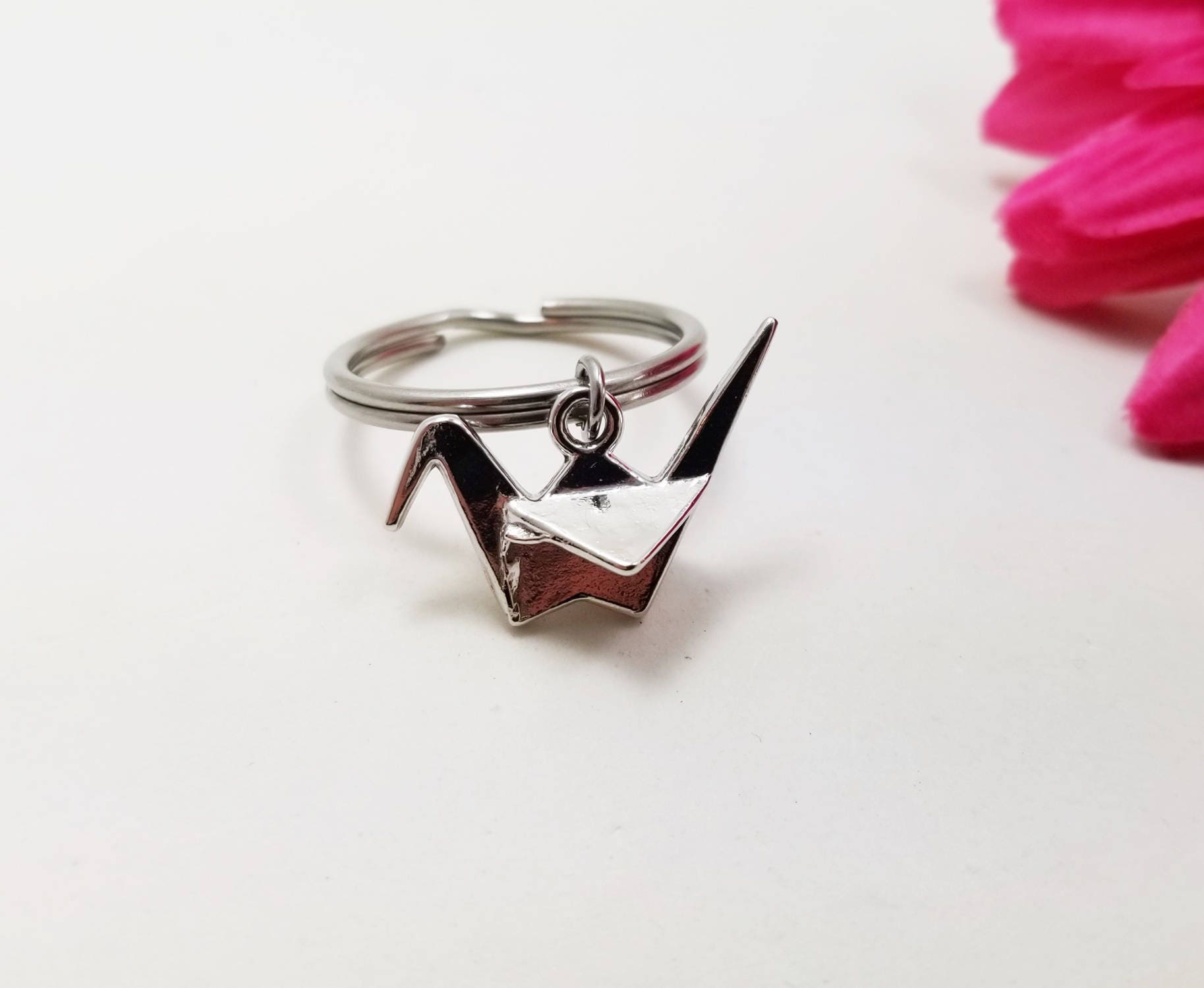 Origami Crane Keychain Gift for Mom Personalized Bracelet | Etsy