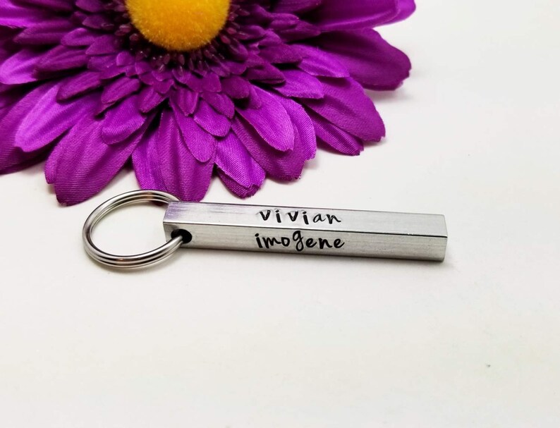 Aluminum Bar Keychain Personalized Keychain Custom - Etsy