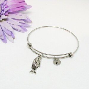 Fish Bracelet, Fish Bangle, Fish Jewelry, Expandable Bracelet, Fish ...