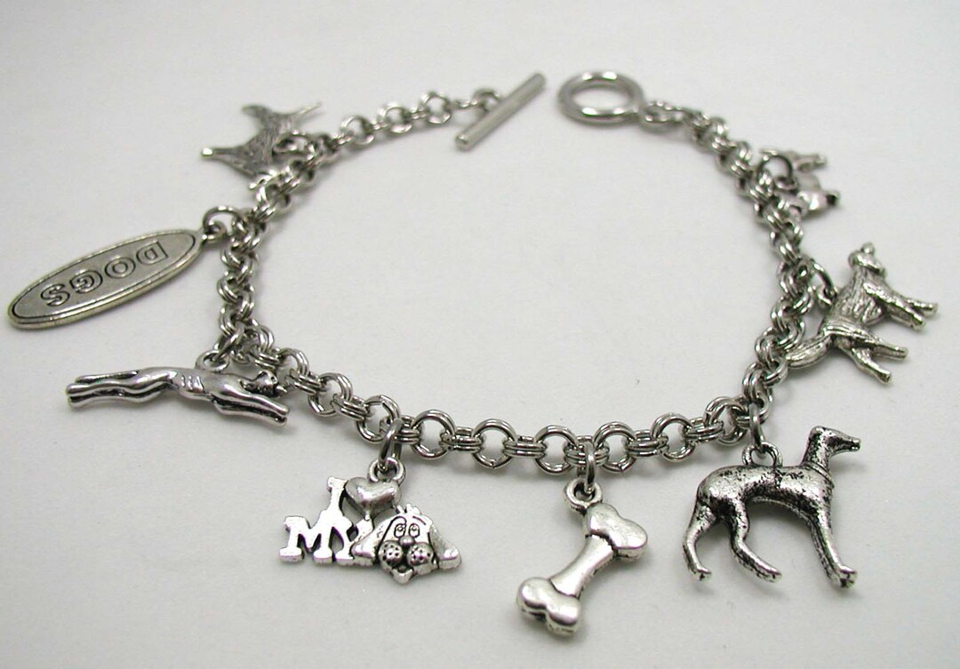 Dog Charm Bracelet, Dog Bracelet, Dog Lover Charm Bracelet, Delicate ...