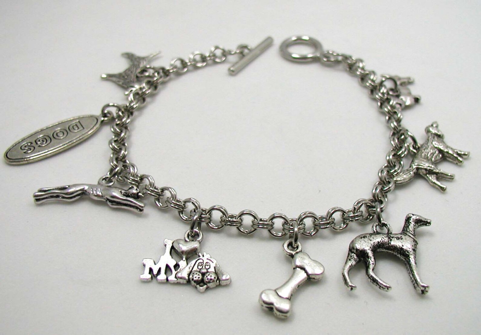 Dog Charm Bracelet Dog Bracelet Dog Lover Charm Bracelet - Etsy