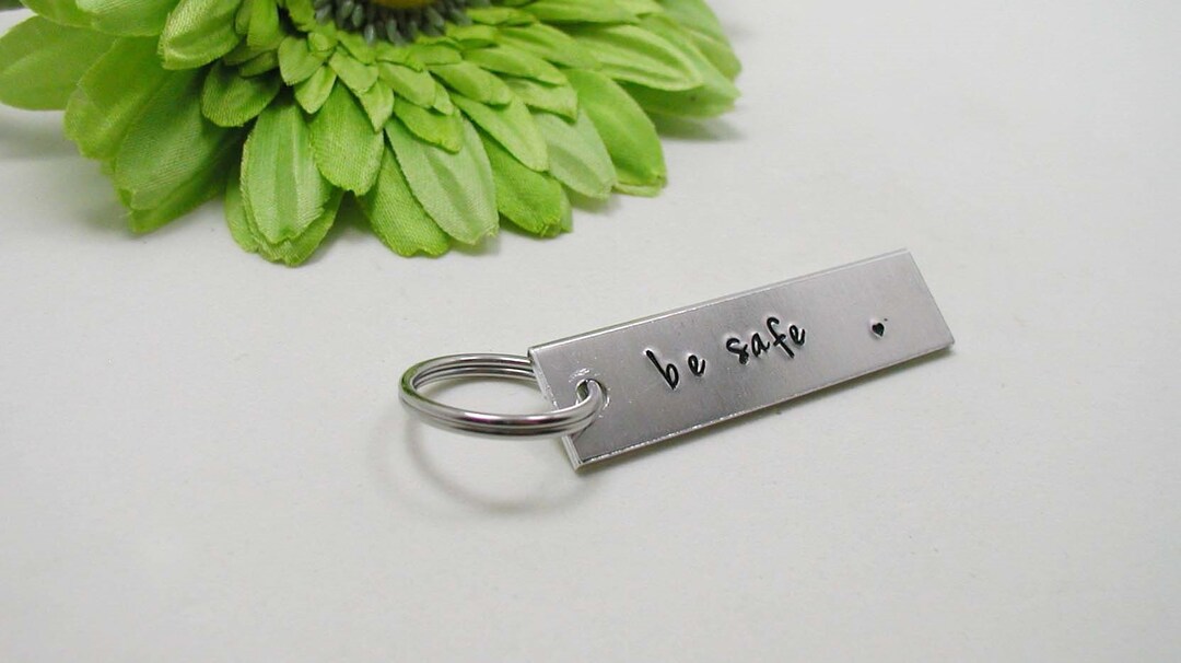 Be Safe Keychain, New Driver Gift, Custom Keychain, Engraved Keychain ...