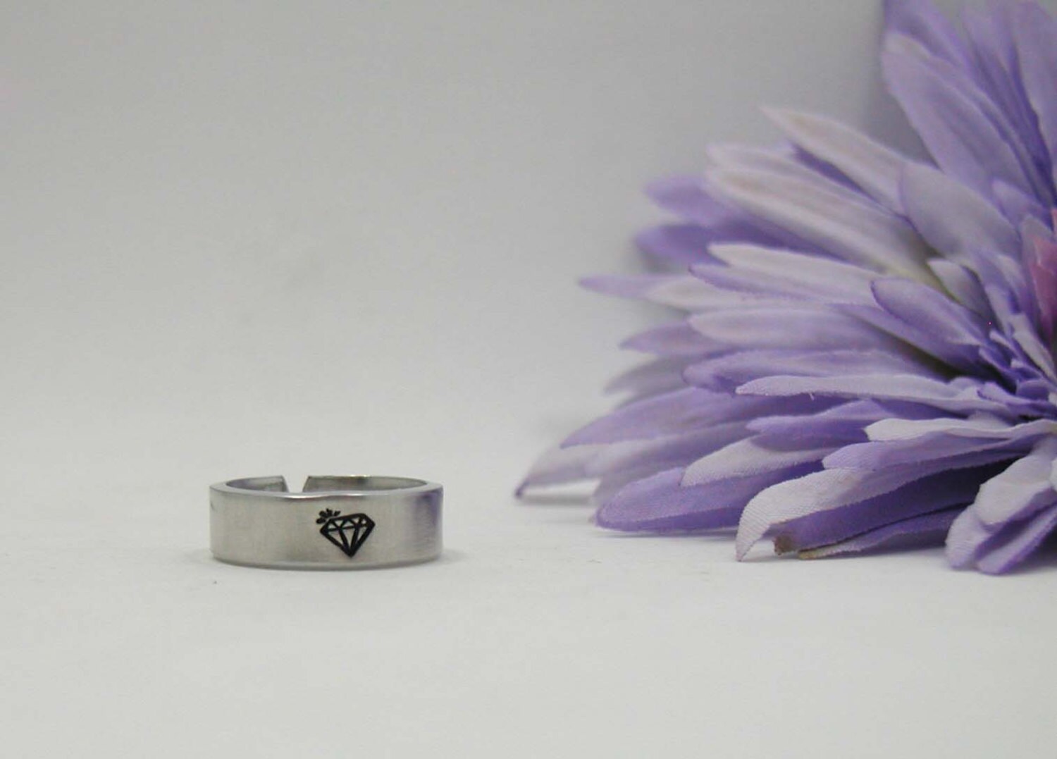 Diamond Ring Custom Ring Personalized Name Ring - Etsy UK