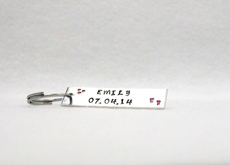 Baby Name Keychain, Personalized Keychain, Custom Keychain Gift ...