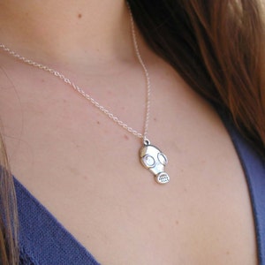 Gas Mask Necklace, Charm Necklace, Gothic Gas Mask, Gas Mask Charm ...