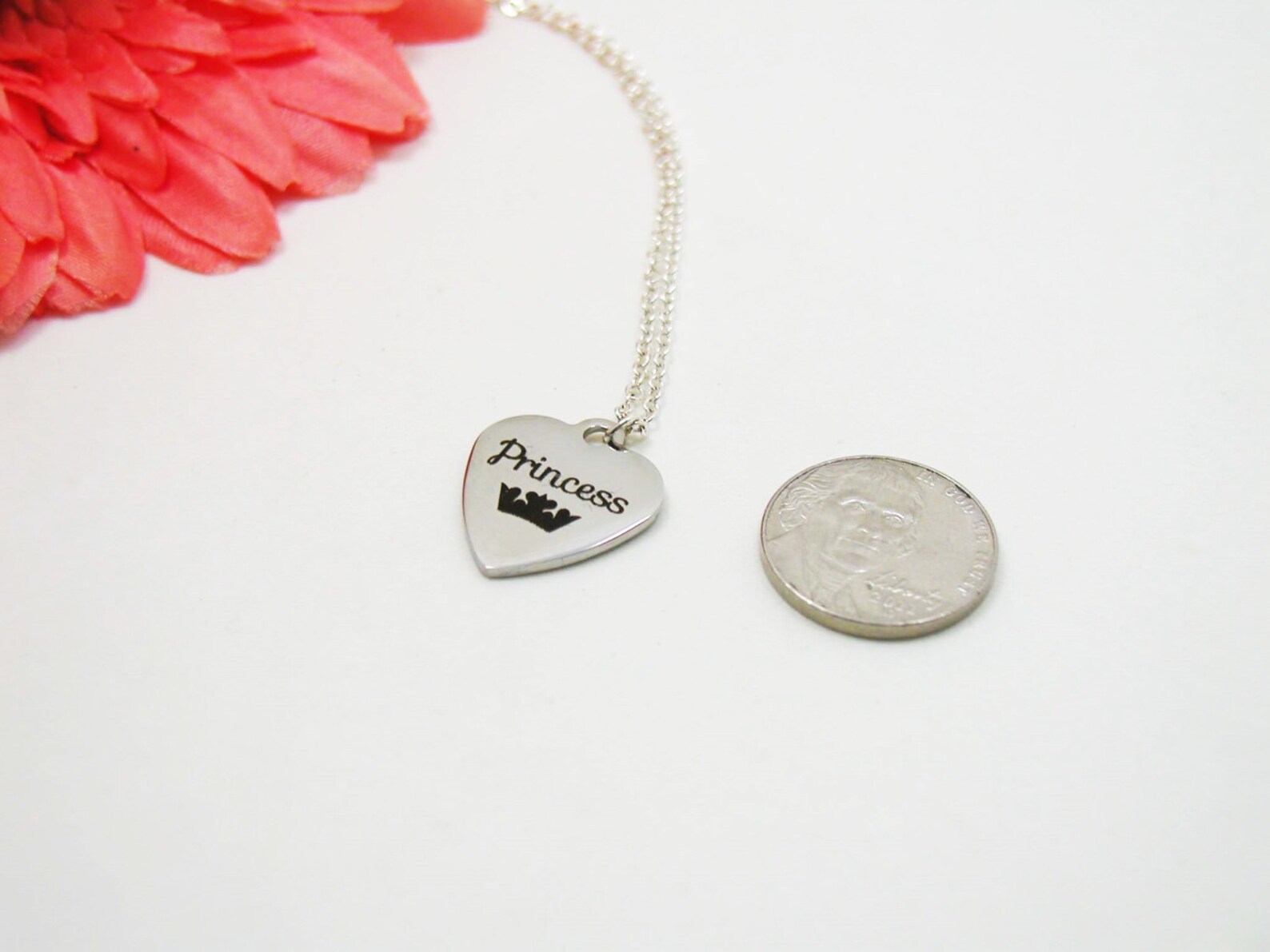 Silver Princess Necklace Crown Necklace Princess Gift | Etsy