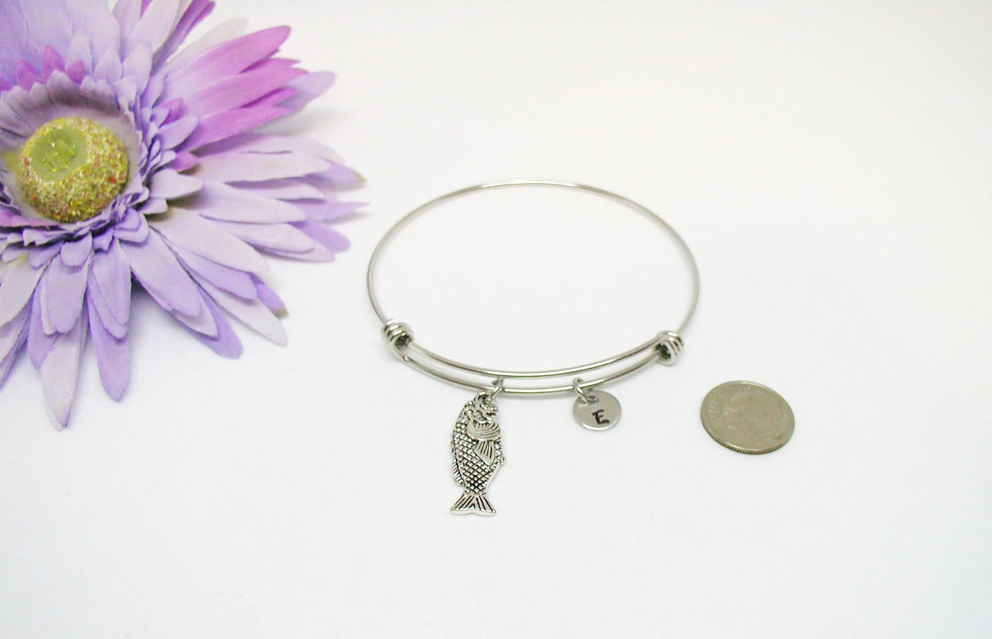 Fish Bracelet Fish Bangle Fish Jewelry Expandable Bracelet | Etsy