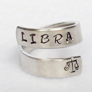 Libra Ring, Personalized Zodiac Ring, Personalized Ring, Custom Ring ...