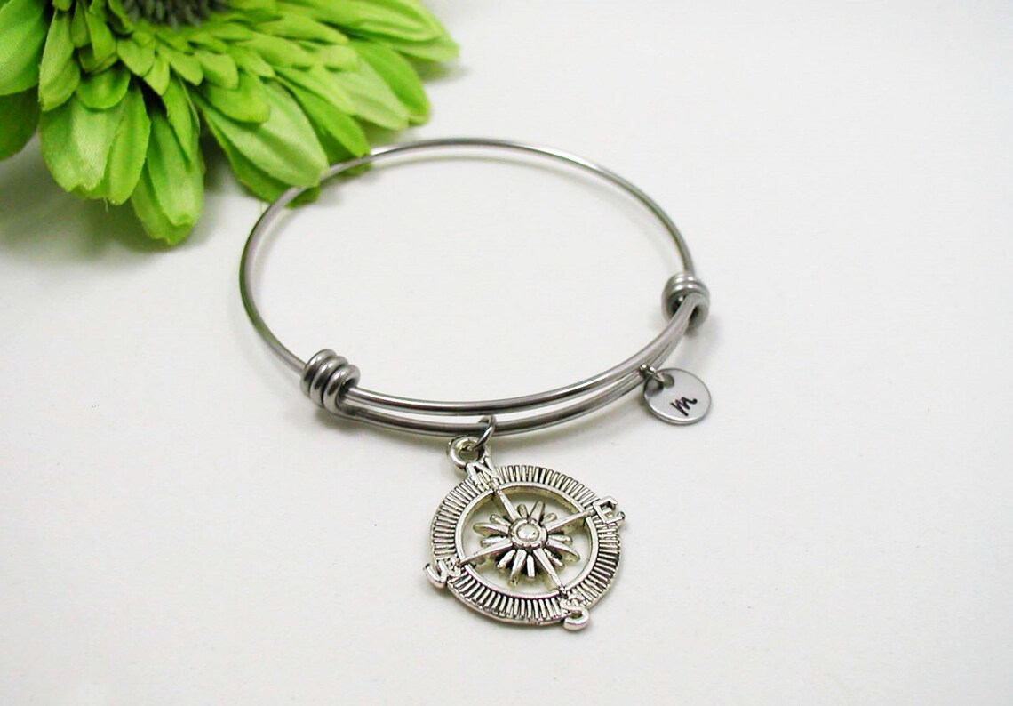 Compass & Anchor Bangles compass Bracelet Anchor Bracelet - Etsy