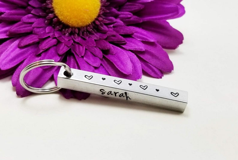 Aluminum Bar Keychain Personalized Keychain Custom - Etsy