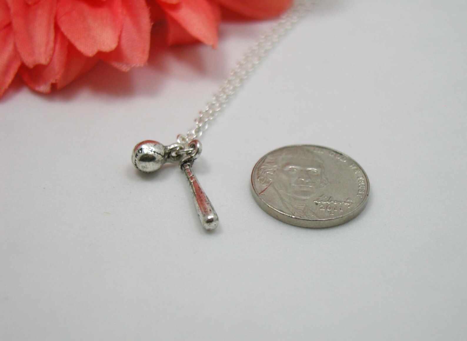 Baseball Necklace Sports Necklace Baseball Charm Sports - Etsy UK