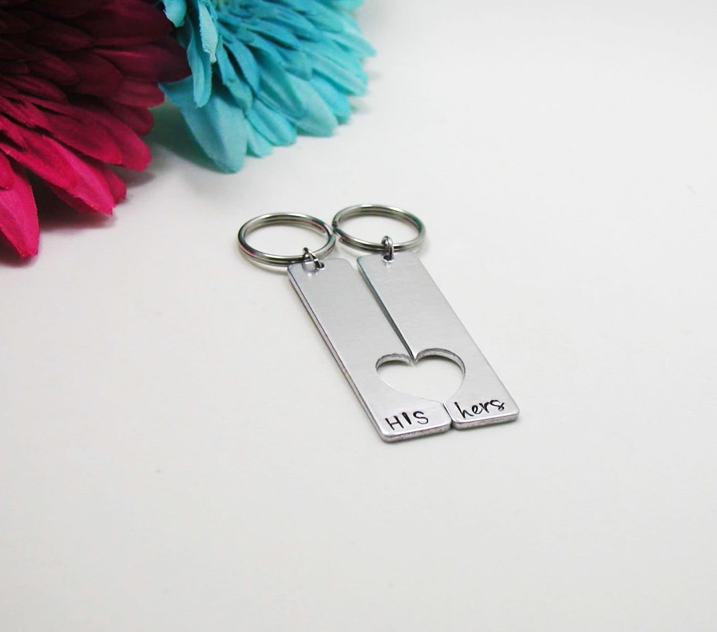 His And Her Keychain Personalized Keychain Set Custom | Etsy