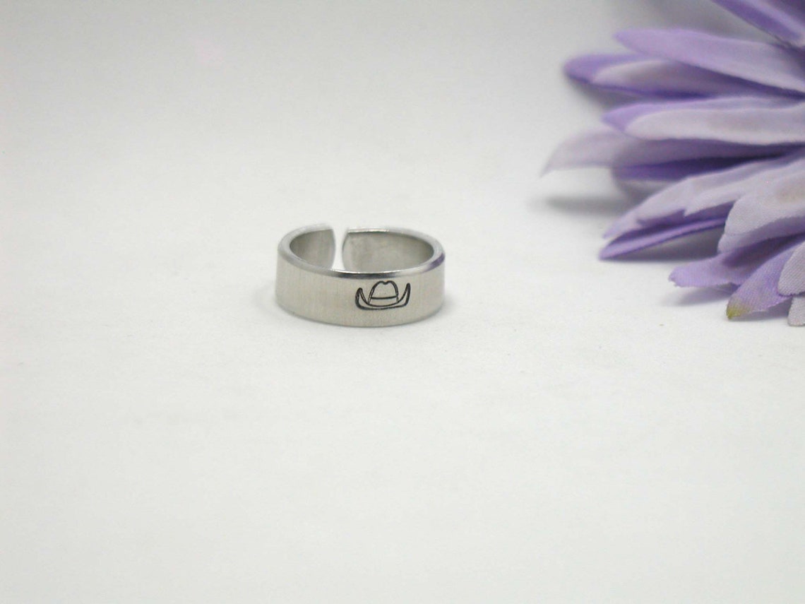 Cowboy Hat Ring Custom Personalize Ring Custom Ring - Etsy