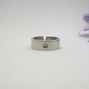 Smiley Face Ring, Custom Ring, Personalized Ring, Personalized Ring ...