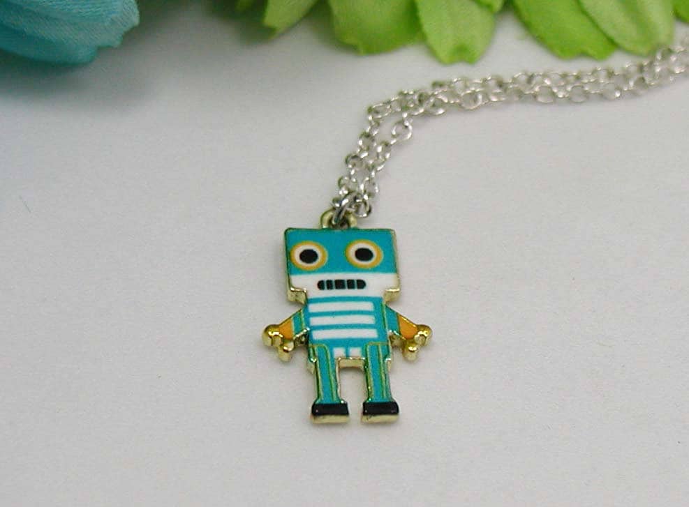 Robot Necklace Set Robot Pendant Set Geek Necklace - Etsy UK