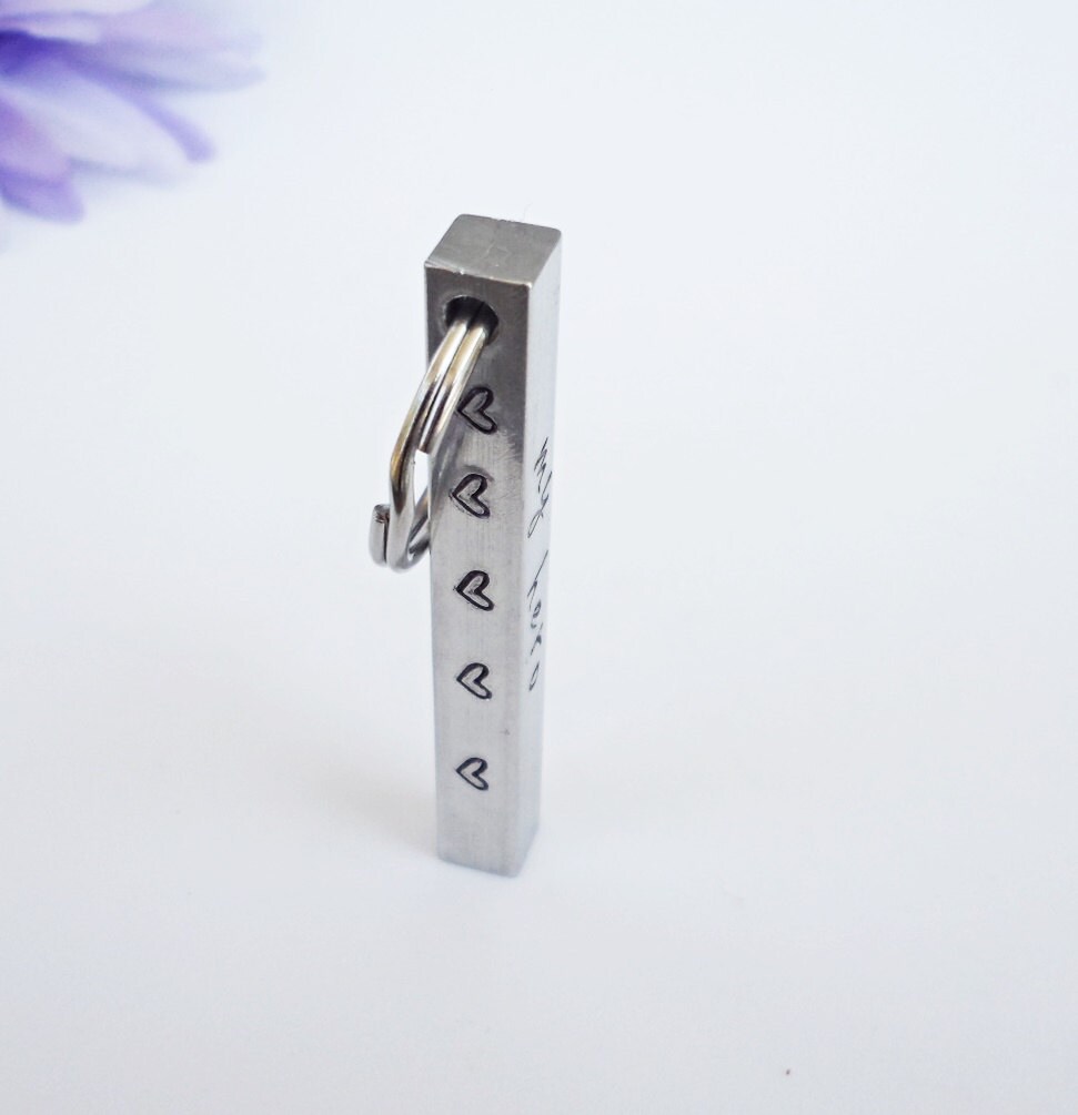 Aluminum Bar Keychain Personalized Keychain Custom - Etsy UK