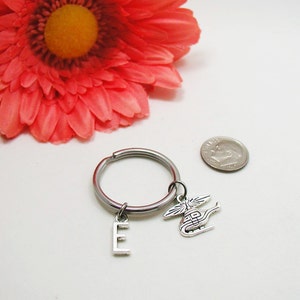 Helicopter Keychain, Helicopter Key Chain, Initial Keychain ...