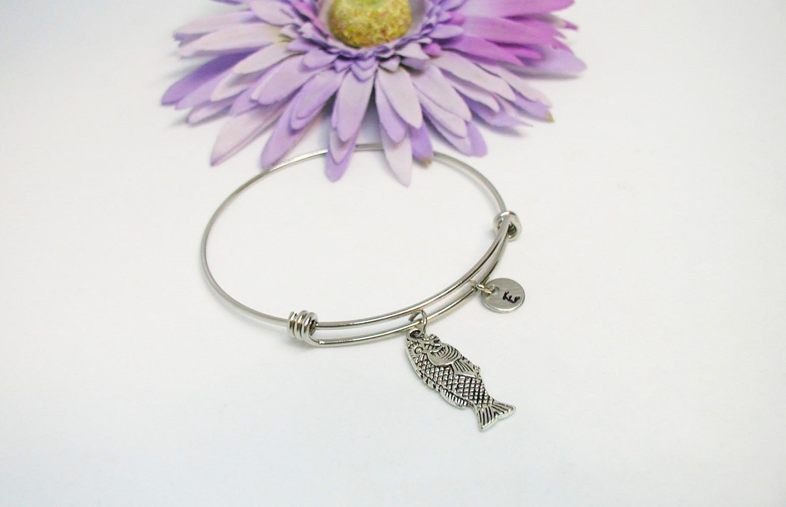 Fish Bracelet Fish Bangle Fish Jewelry Expandable Bracelet - Etsy