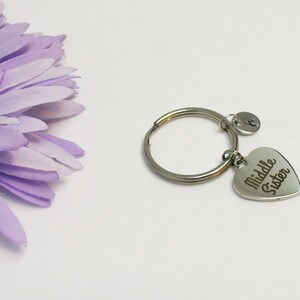 Middle Sister Keychain, Sister Keychain, Sisters Keyring, Best Friend ...