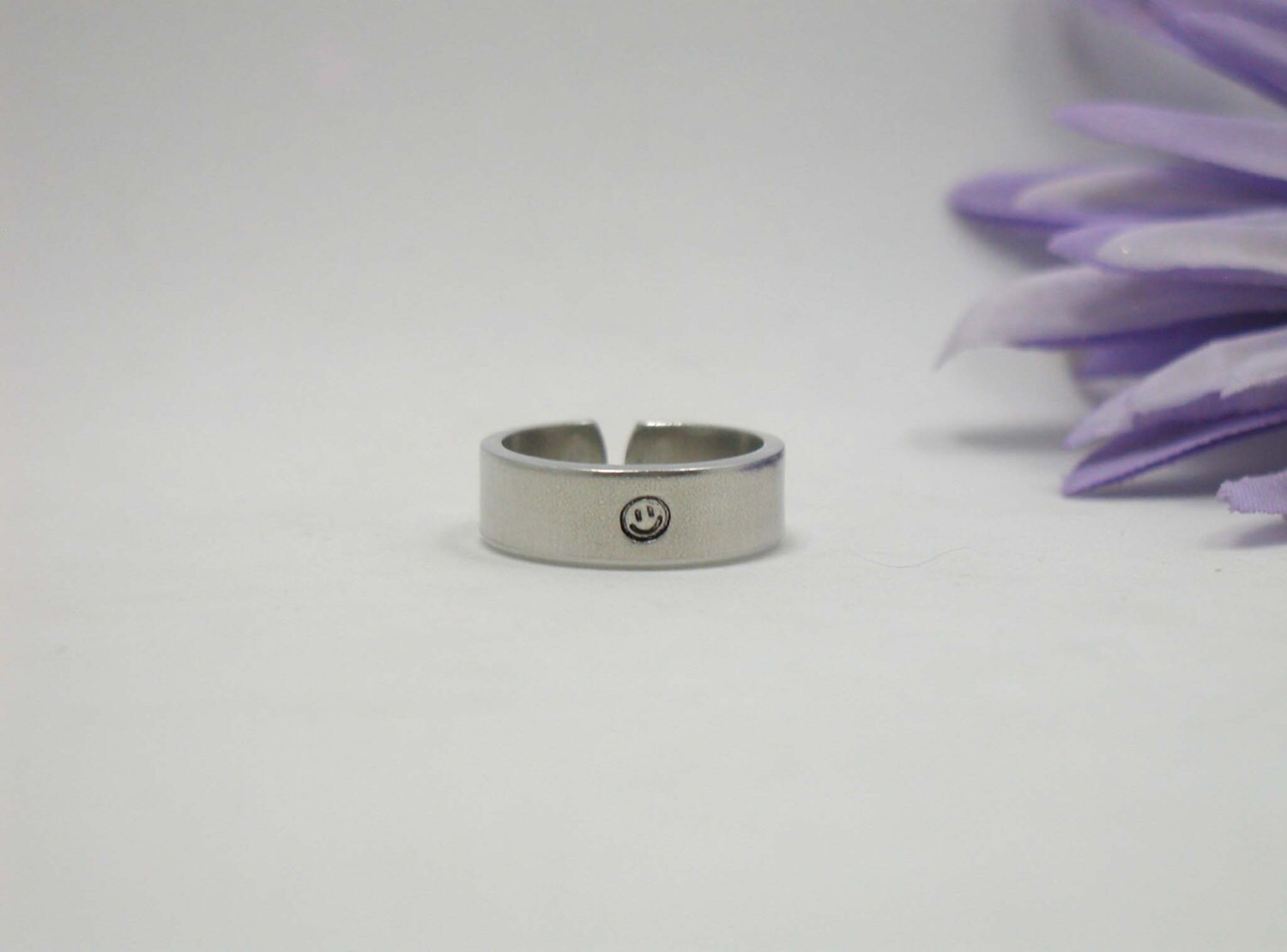 Smiley Face Ring Custom Ring Personalized Ring - Etsy