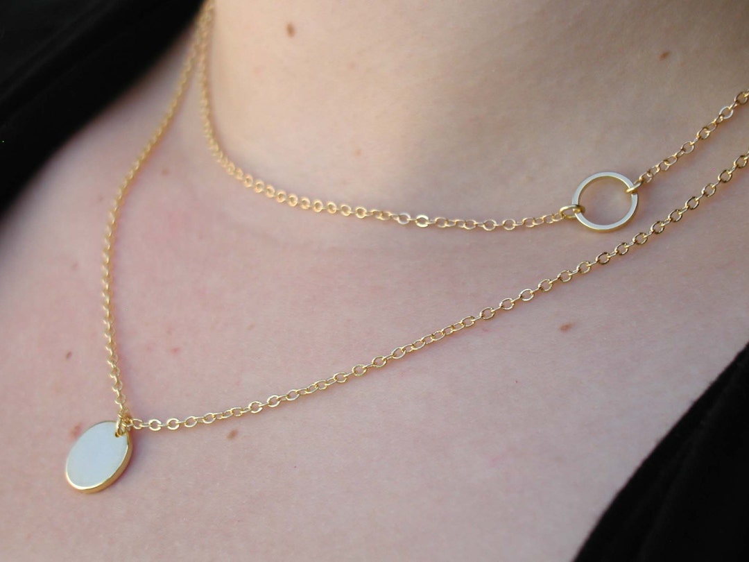 Layering Necklace Set Delicate Gold Layer Necklaces - Etsy UK