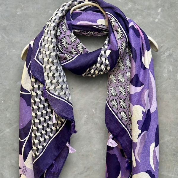 Purple Scarf - Etsy