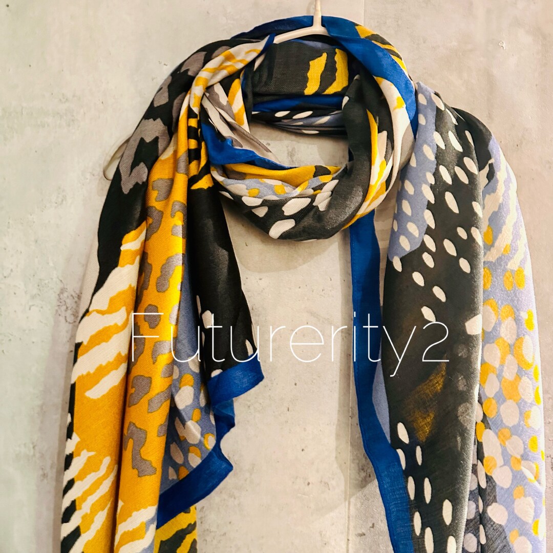 ECO Friendly African Animals Skin Texture Organic Cotton Black Scarf ...