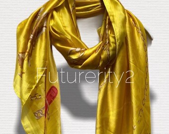 Gold Metallic Scarf | Etsy