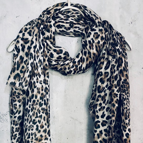 Leopard Print Scarf - Etsy