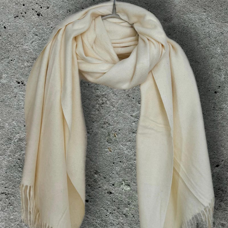 Off White Scarf - Etsy