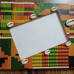 Kente Picture Frame African Afrocentric Cowrie Handmade Statement ...