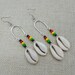 Silver Cowrie Shell Necklace African Jewelry Beaded White Red Yellow ...