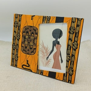 Yellow Black Ankara Picture Frame African Afrocentric Handmade Home ...