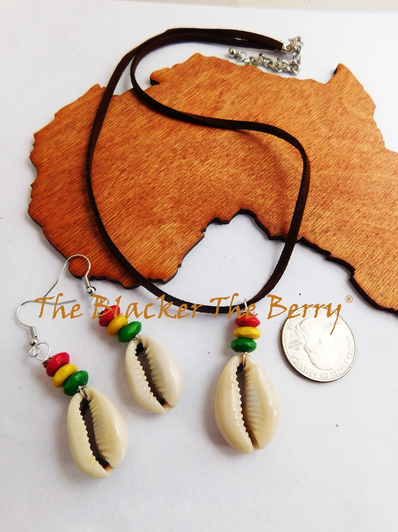 Rasta Jewelry Set Necklace Earrings Handmade Hand Painted the - Etsy