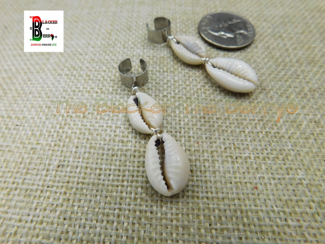 Cowrie Shell Cuff Hair Jewelry Ear African Cowry Cuffs Silver - Etsy