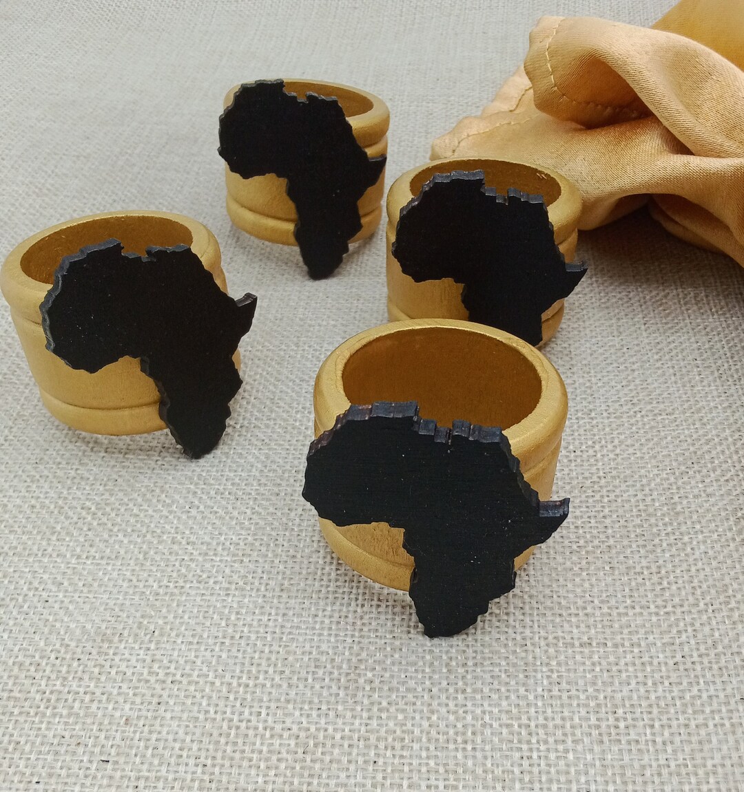 African Napkin Ring Holder Set of 4, 8, 12 Home Decor Kitchen ...