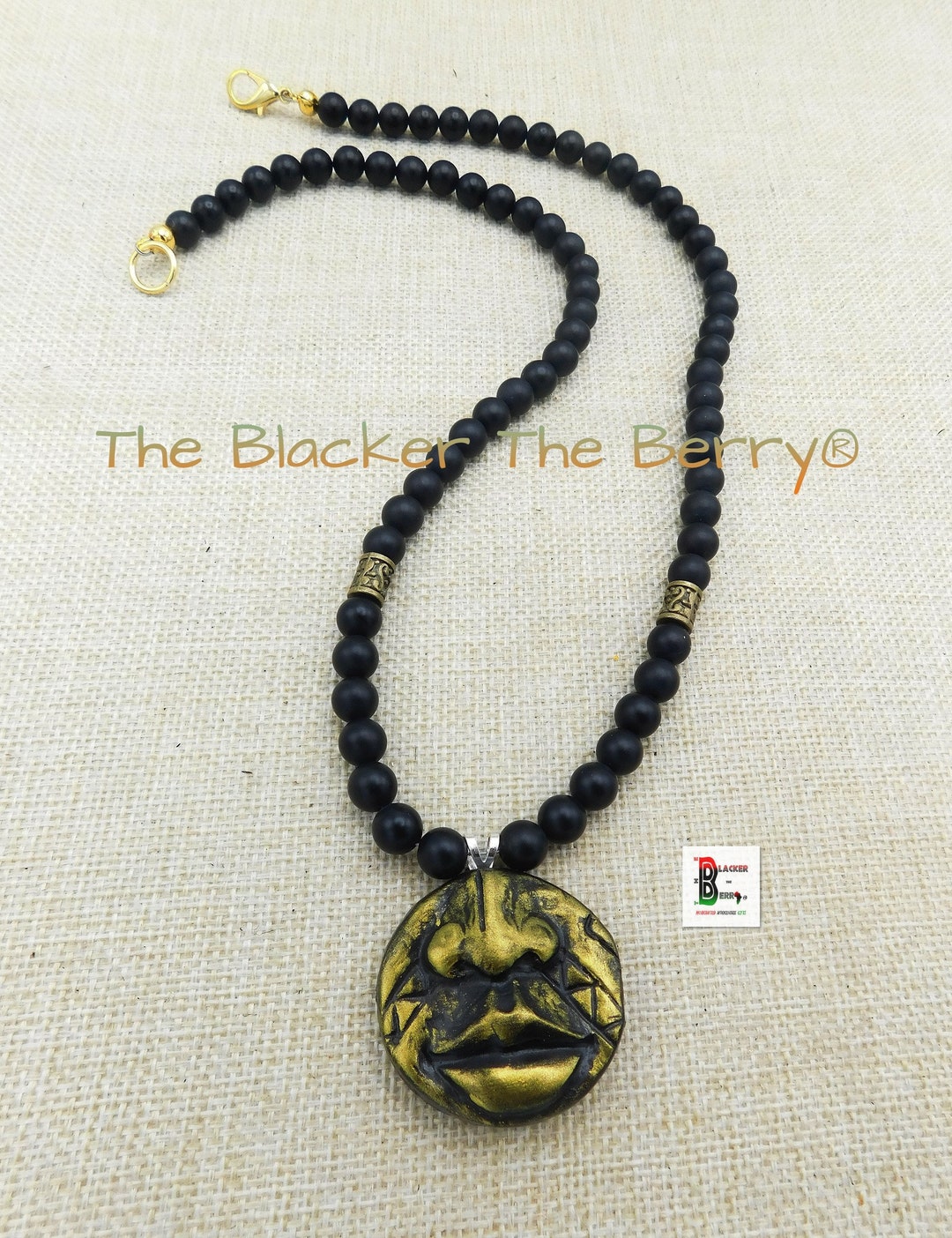 Tribal Jewelry African Mask Pendant Face Ethnic African Men Necklace ...